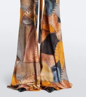 Roberto Cavalli Trompe L’oil Flared Jumpsuit