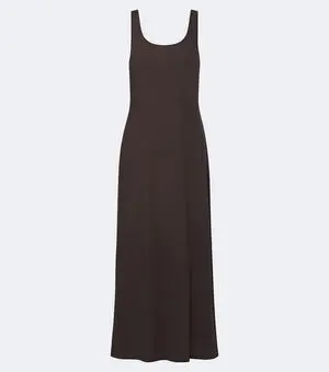 LESET Milo Cotton Maxi Dress - Brown