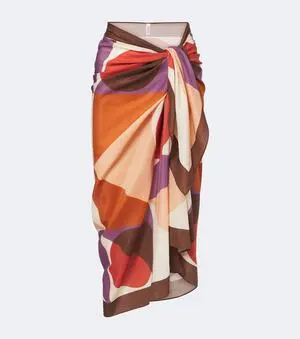 ERES Luisa Printed Cotton And Silk Beach Cover-up - Multicoloured
