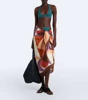 ERES Luisa Printed Cotton And Silk Beach Cover-up