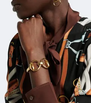 Gucci Horsebit Bracelet In Brass