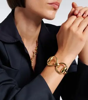 Gucci Horsebit Bracelet In Brass