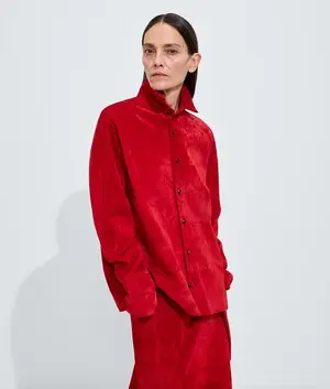 Bottega Veneta Suede Leather Shirt - Crave