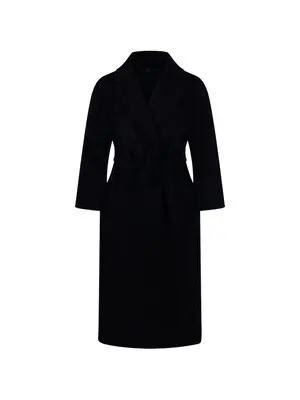 Max Mara Wool Long Coat - Black
