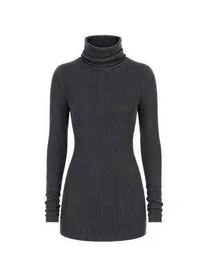Rick Owens Wool Turtle-neck Sweater - Grey