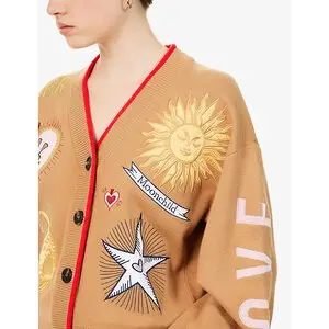 NEVER FULLY DRESSED Mystical Embroidered Knitted Cardigan
