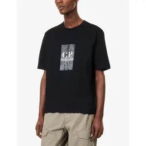 C.P. COMPANY Digital Sailor Embroidered Cotton T-shirt - Black