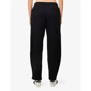 THE COUTURE CLUB Barrel-leg Cotton Jogging Bottoms - Black