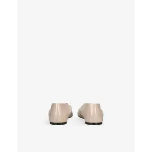 Khaite Miriam Ballerina Glazed Leather Flats