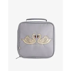 KONGES SLOJD Clover Embroidered Woven Lunch Bag - Sleet