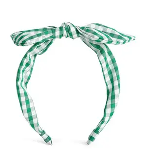 ROCKAHULA Gingham Tie Headband - Green