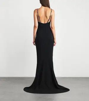 Stella McCartney Embellished Crepe Maxi Dress