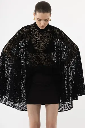 Arakii Velvet Lace Mini Dress