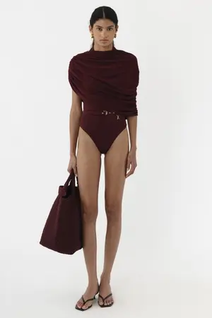Arakii Draped Neck Swimsuit
