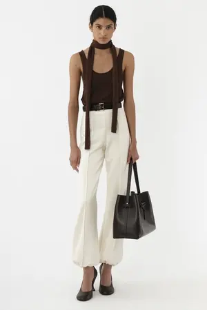 Arakii High Waist Suit Pants - Off-white