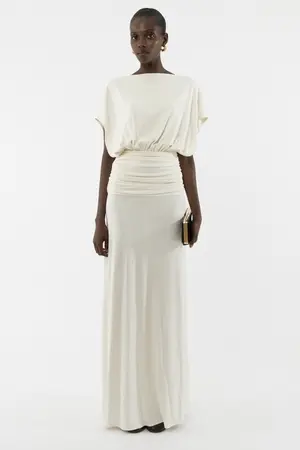 Arakii Tight Waist Gown - Off-white