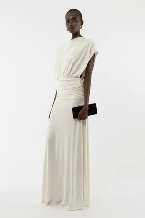 Arakii Tight Waist Gown - Off-white
