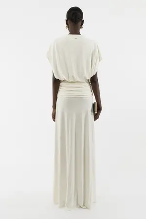 Arakii Tight Waist Gown - Off-white