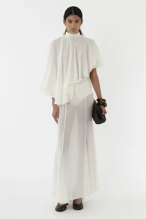 Arakii Sheer Maxi Skirt - Off-white