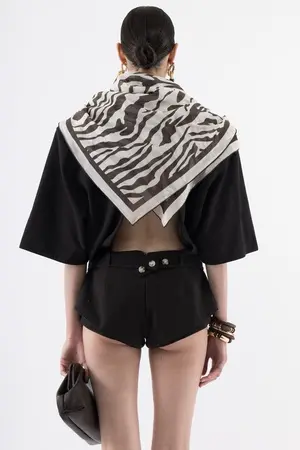 Arakii Silk Scarf - Zebra