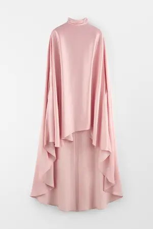 Arakii Poncho Turtleneck Maxi Dress