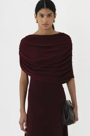 Arakii Knitted Draped Poncho