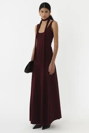 Arakii Mot Scarf Flared Dress