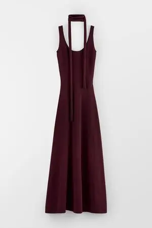 Arakii Mot Scarf Flared Dress