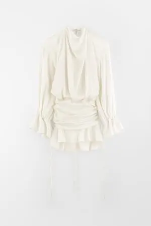 Arakii Frill Silk Dress