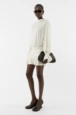 Arakii Frill Silk Dress
