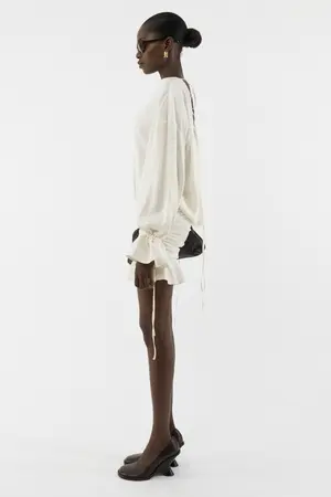 Arakii Frill Silk Dress