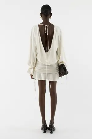 Arakii Frill Silk Dress