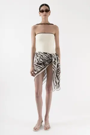 Arakii Bandeau Swimsuit - Off-white