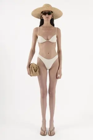Arakii Mini Bikini Top - Off-white Zebra
