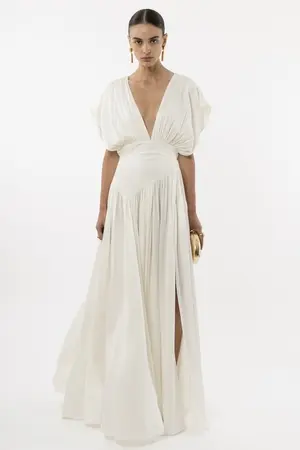 Arakii Maxi Silk Dress - White