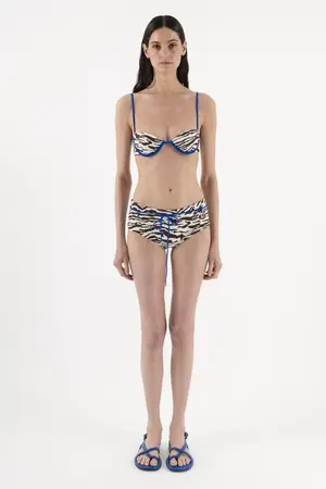 Arakii Wired Bikini Top - Brown Zebra
