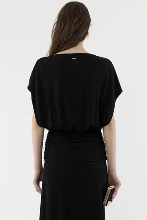 Arakii Tight Waist Gown - Black