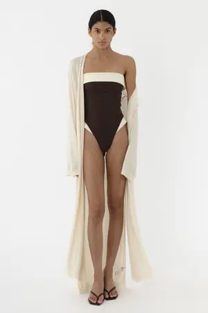 Arakii Cuff Swimsuit - Dark Brown