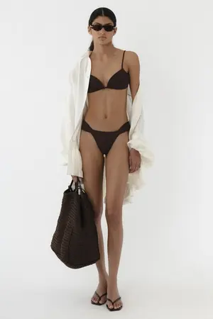 Arakii Butterfly Bikini Bottom - Dark Brown