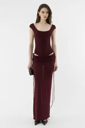 Arakii Draped Cut Out Dress