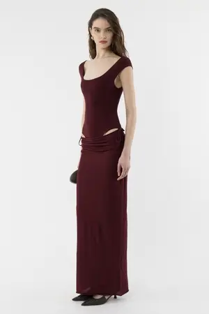 Arakii Draped Cut Out Dress