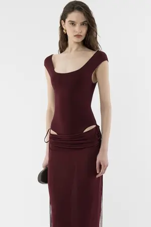 Arakii Draped Cut Out Dress