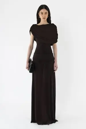 Arakii Mela Knitted Dress - Dark Brown