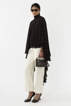 Arakii Flowy Maxi Cape - Dark Brown