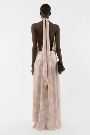 Arakii Deep Back Halter Dress