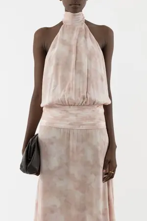 Arakii Deep Back Halter Dress
