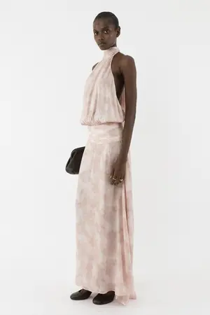 Arakii Deep Back Halter Dress