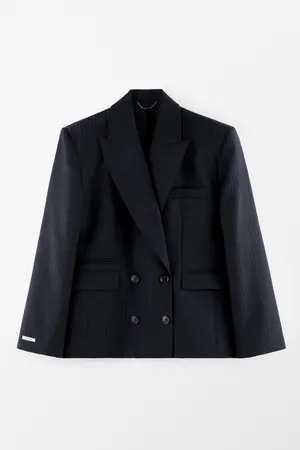 Arakii Oversized Blazer - Navy Stripe