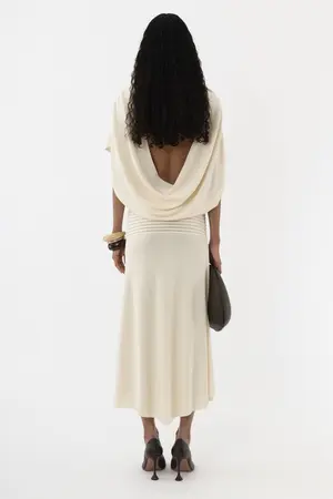 Arakii Mist Midi Dress - Off-white