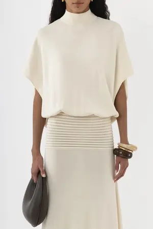 Arakii Mist Midi Dress - Off-white